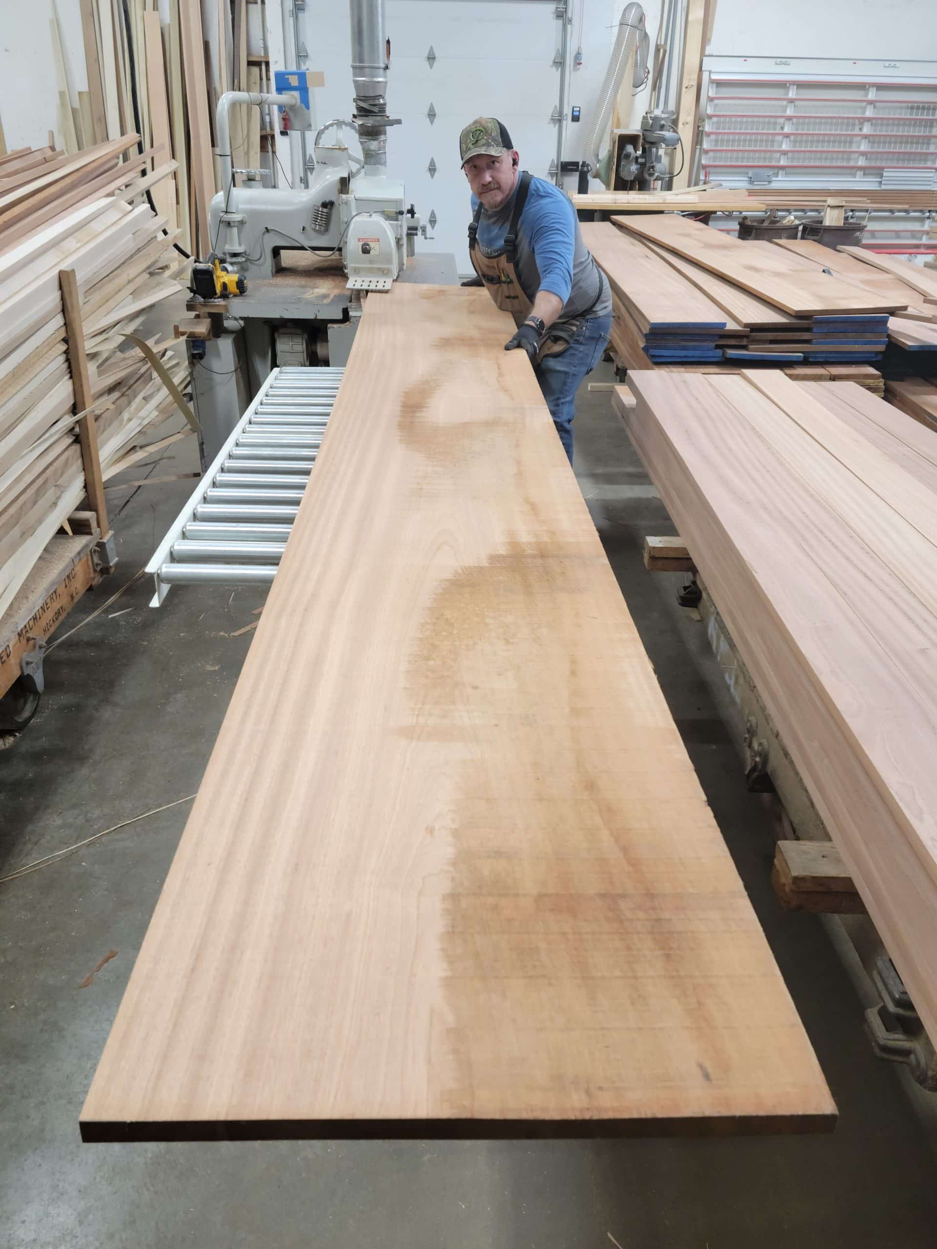 Large Plank Sapele Panel Milling - Northwest Millwork and Door Co